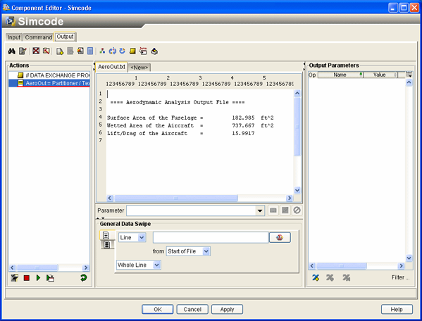 Defining the Output Parameters