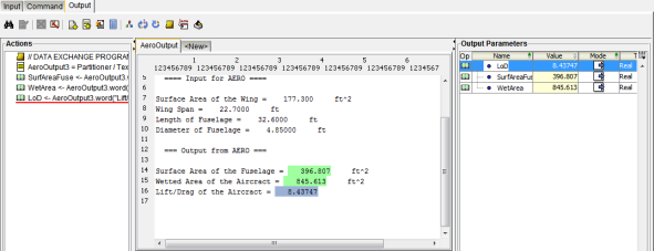 Configuring the Aerodynamics Output Parsing Instructions
