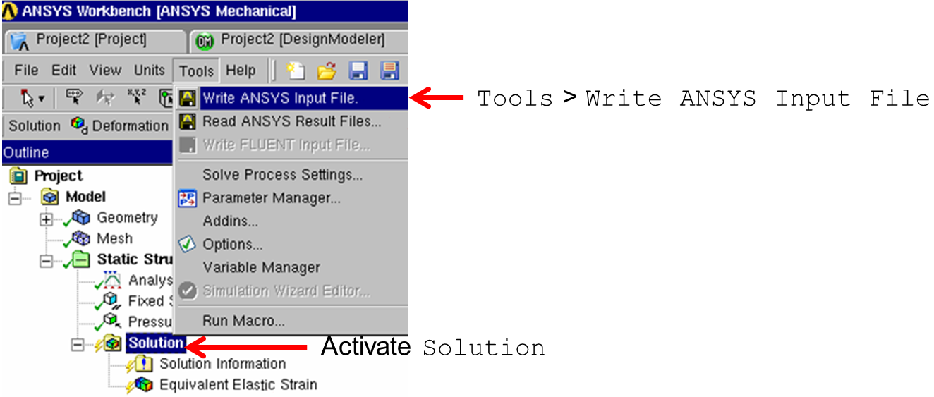Export Of Finite Element Input Model 8105